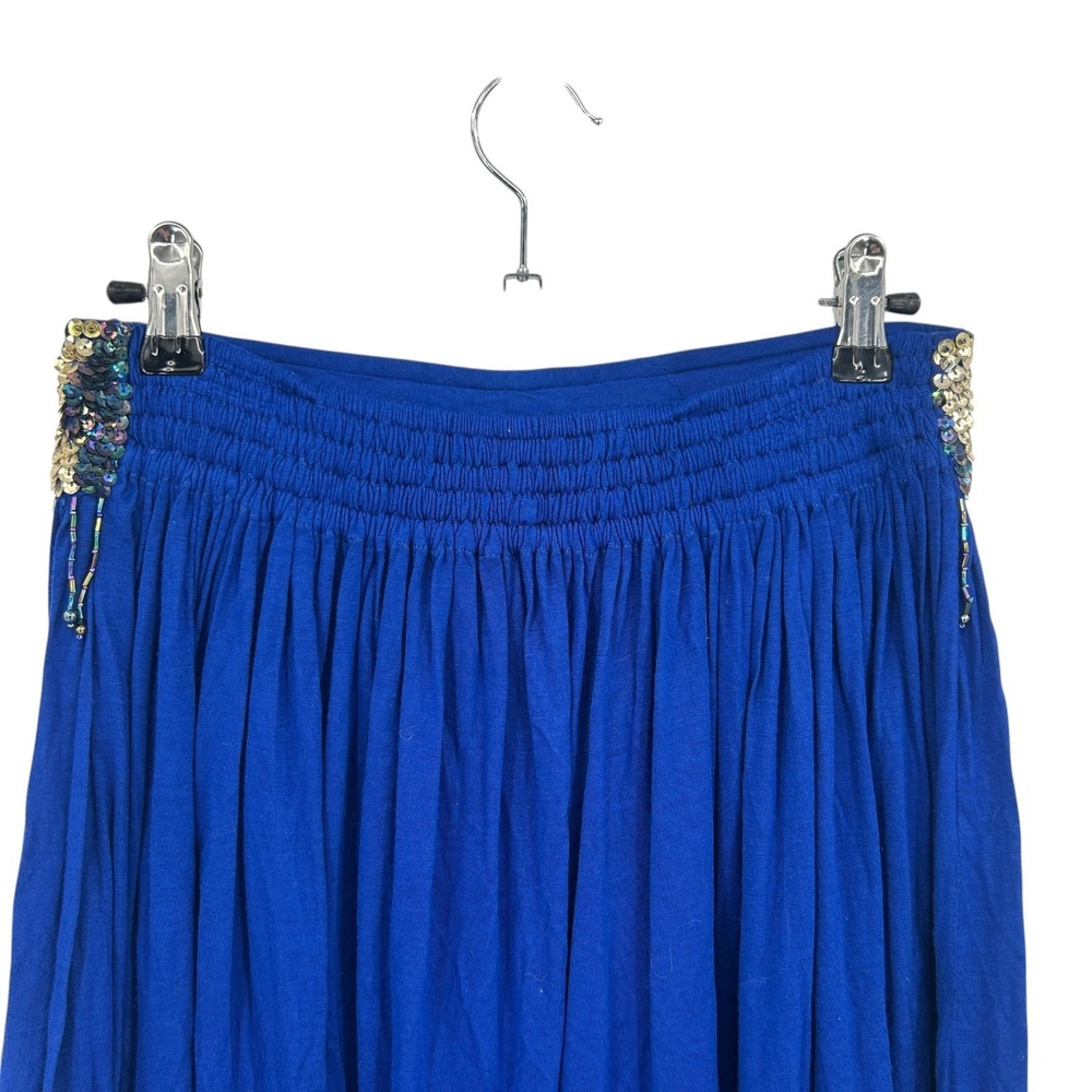 Jane Ashley | Tops | Boho Beaded Sequin Skirt Set L Blue Fringe 2 Piece ...